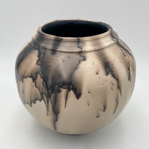 343-145 Vase - Horse Hair 7 1/2" by Larry Gabbard | Art Market Gallery